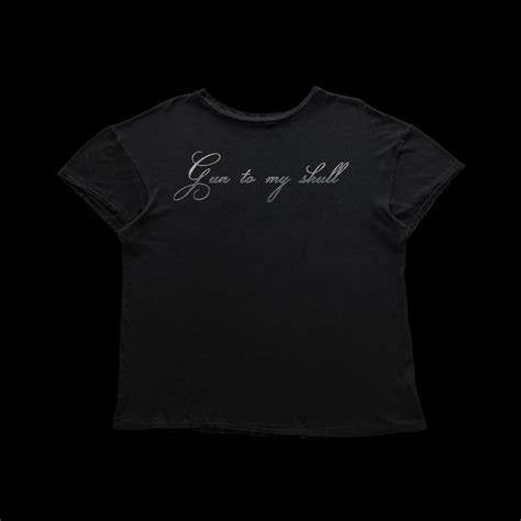 Cursive “gun To My Skull” Tee Size Small Check Depop