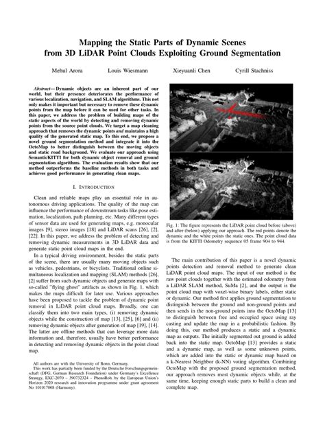 Pdf Mapping The Static Parts Of Dynamic Scenes From 3d Lidar Point