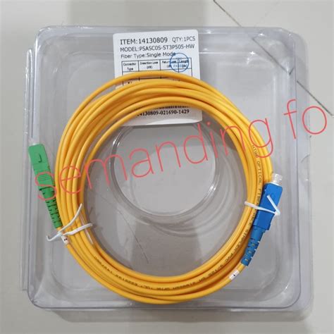Jual Patchcore Patchcord SC UPC SC APC SM SX 5 Meter Jumper Fiber Optic Kota Surabaya