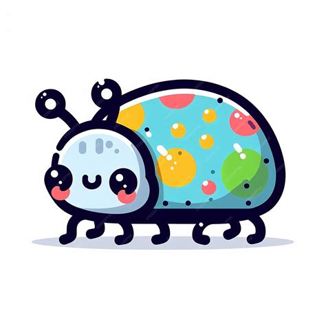 Premium Vector Colorful Cute Bug Hand Drawn Vector Illustration
