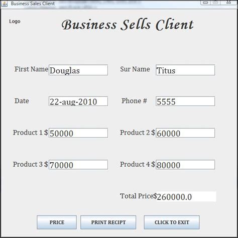 Business Application Invoice Sourcecodester