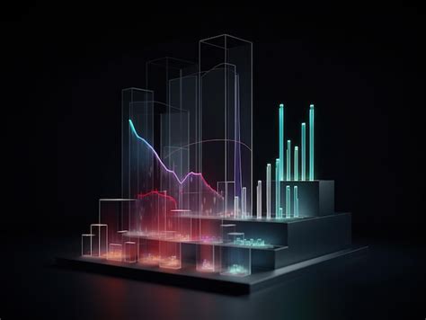 Graph Chart 3d Premium Ai Generated Image
