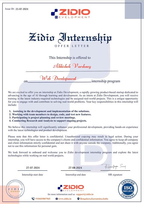 Abhishek Varshney On Linkedin Webdevelopment Internship Zidiodevelopment Blockchain Web3