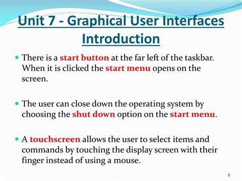 Ppt Unit 7 Graphical User Interfaces Powerpoint Presentation Free