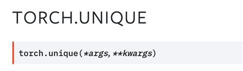 torch unique signature is not descriptive · issue 65949 · pytorch pytorch · github