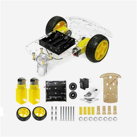 2wd 2 Wheel Robotic Smart Car Chassis Kit Arduino Obstacle Avoiding Robot Car Darazlk