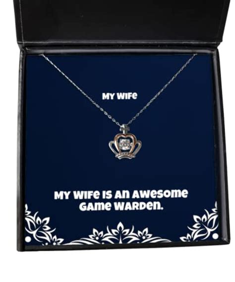 Fancy Wife My Wife Is An Awesome Game Warden Wife Crown Pendant