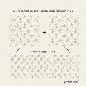 Tree Leaf Seamless Pattern Svg Dxf Png Eps Pdf Fall Cricut Forest Background Plotter File