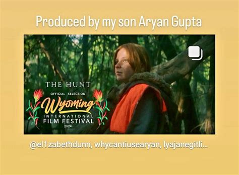 Kamal Gupta On Linkedin Congratulations Aryan Gupta My Son For Your Movie The Hunt Selected