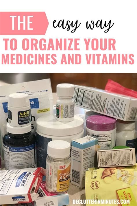 The Easy Way To Organize Your Meds And Vitamins Medicine