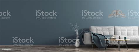 흰색 소파 나무 커피 테이블 분기 파노라마 3d 렌더링을 가진 꽃병 거실의 인테리어 거실에 대한 스톡 사진 및 기타 이미지 거실 회색 실내 Istock