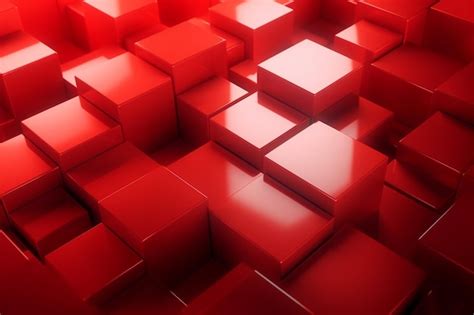 Premium Photo Abstract Red Square Geometric Background Light And Shadow