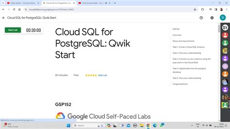 cloud sql for postgresql qwik start lab solution qwiklabs arcade
