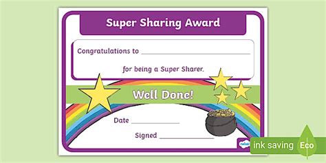 Sharing Certificate Teacher Made Twinkl