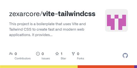 Github Zexarcorevite Tailwindcss This Project Is A Boilerplate That Uses Vite And Tailwind