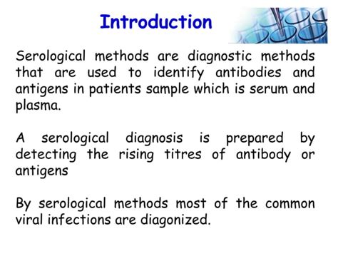 Serological Test For Virus Identification Pptx