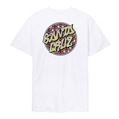 Santa Cruz Skateboards Salba Eyes Dot Skate T Shirt White Skate