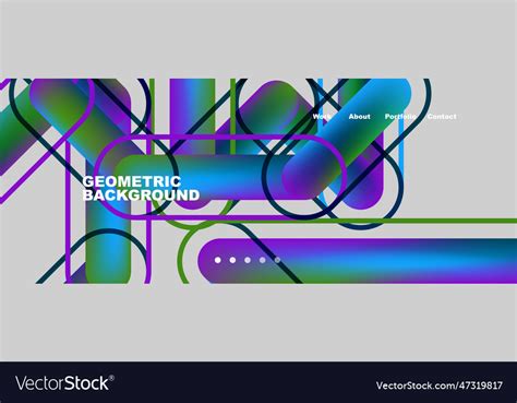 Trendy Color Overlapping Lines Abstract Background