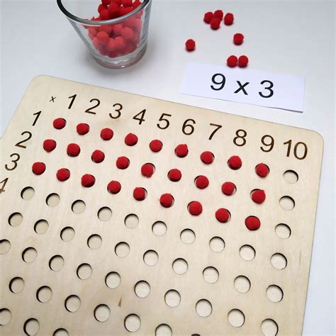 Tablero De Multiplicación Montessori Tablero Aritmético Tablero De
