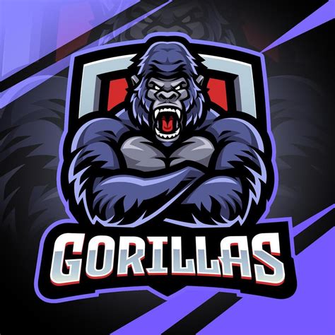 Gorilla Esport Mascot Logo Design 54605607 Vector Art At Vecteezy