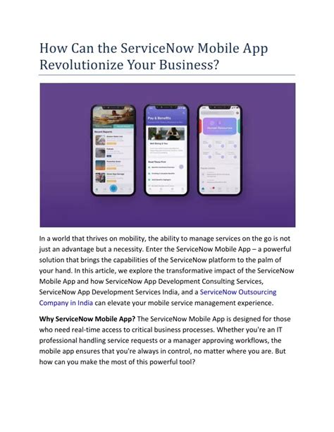 Ppt How Can The Servicenow Mobile App Revolutionize Your Business Powerpoint Presentation Id
