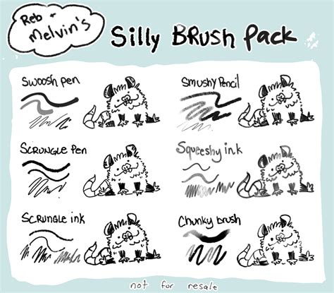 Reb和melvin的傻瓜笔刷包 Procreate Procreate笔刷库 入门绘画教程，全明星笔刷下载