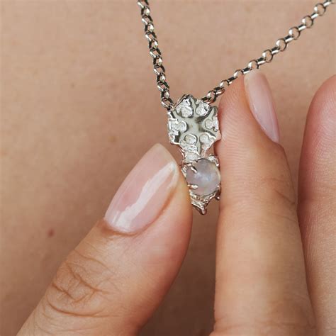 Moonstone Pendants Set For Lovers Blacktreelab