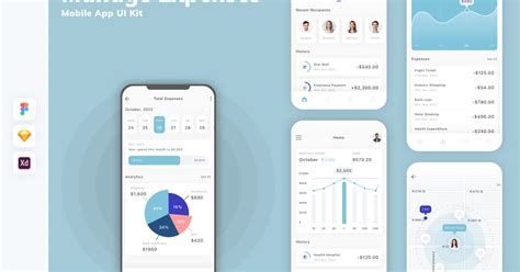 Manage Expenses Mobile App Ui Kit Ux And Ui Kits Ft Expense And Manager