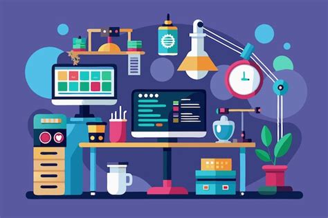 premium vector lab space for coding and programming exercises vector