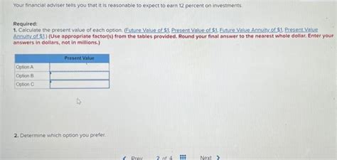 solved e11 6 algo comparing options using present value