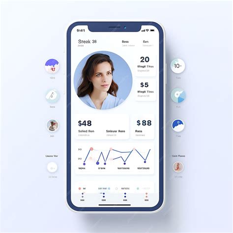Premium Ai Image Mobile App Layout Design Of Remote Patient Monitoring Streamlined And