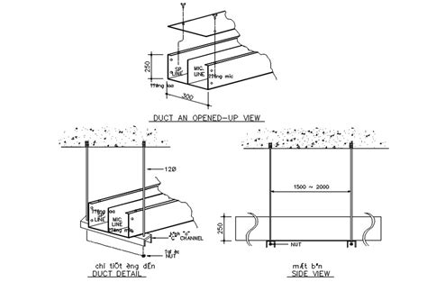 Duct Detail Drawing In Autocad 2d Dwg File Cad File
