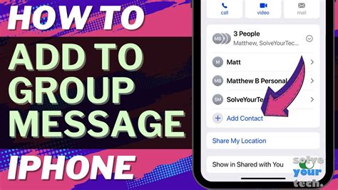 Ios 17 How To Add Someone To Group Message On Iphone Youtube