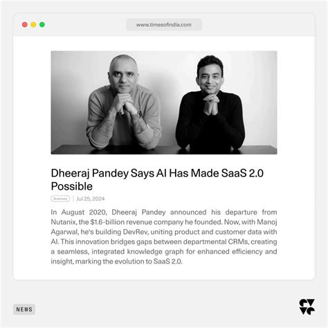 Devrev On Linkedin Techleadership Saas Devrev Startup Toi Timesofindia