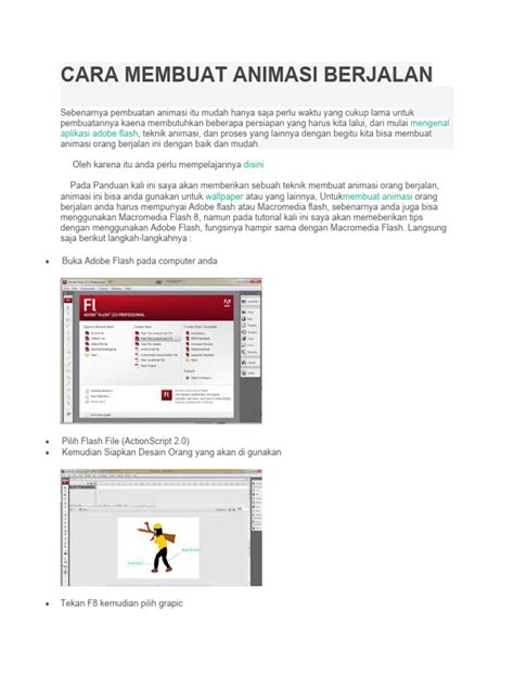 Cara Membuat Animasi Berjalan Pdf