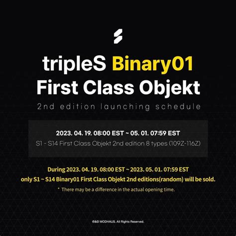 230418 Triples Binary01 First Class Objekt 2nd Edition Launching