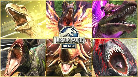 All Dinosaurs Special Attack Animation Jurassic World The Game Youtube