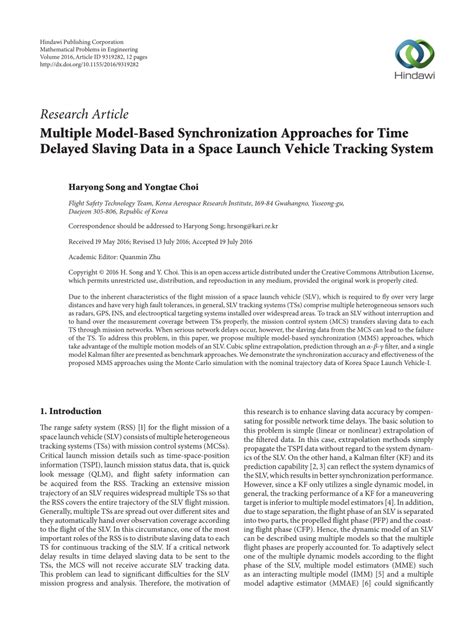Pdf Multiple Model Based Synchronization Approaches For Time Delayed