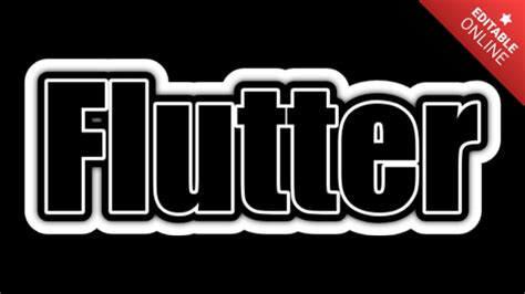 Flutter Black And White Outline Text Effect Generator