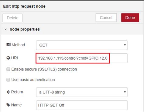 control sonoff basic switch with esp easy firmware and node red