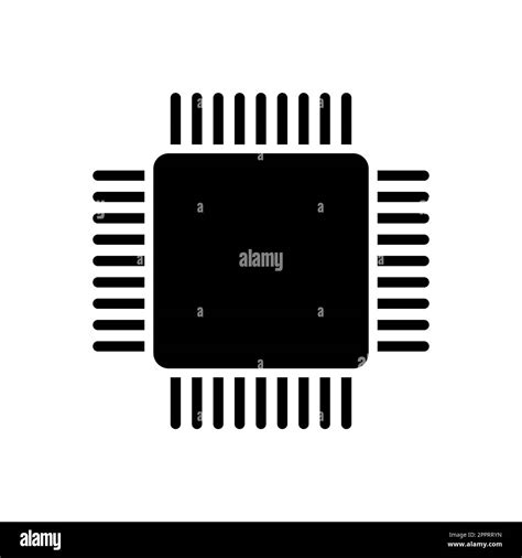 computer chip vector icon on white background stock vector image and art