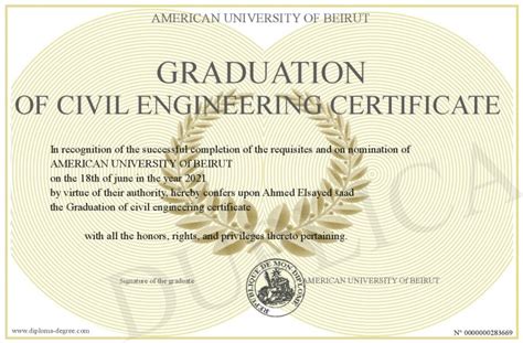 Graduation Of Civil Engineering Certificate