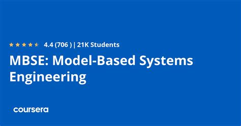 MBSE Model Based Systems Engineering Coursya