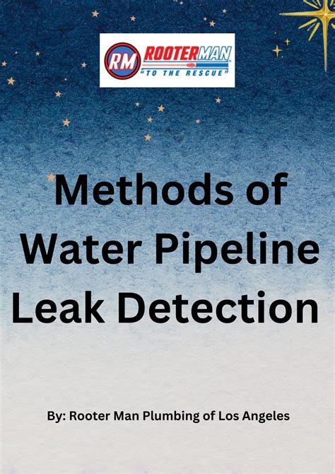 PPT Methods Of Water Pipeline Leak Detection PowerPoint Presentation ID