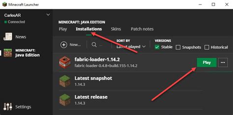 Fabric Minecraft Фабрик Для всех версий игры Майнкрафт