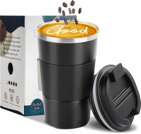 Coffee Travel Mug Spill Proof Leak Proof 15 Oz Insulated