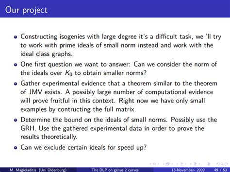 Talk To Groningen On Isogenous Hyperelliptic Curves Of Genus 2 Marios Magioladitis