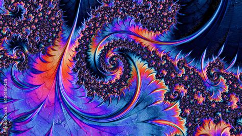 Abstract Fractal Patterns And Shapes Infinite Universemysterious Psychedelic Relaxation