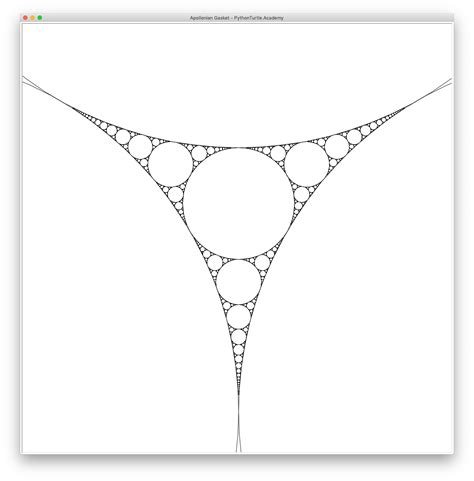 Apollonian Gasket With Python Turtle Python And Turtle