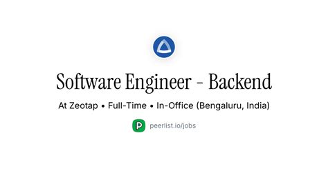 Software Engineer Backend At Zeotap